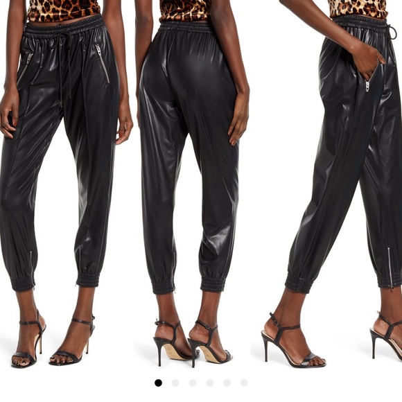 Blank NYC | Pants & Jumpsuits | Nwt Blanknyc Leather Track Pants | Poshmark